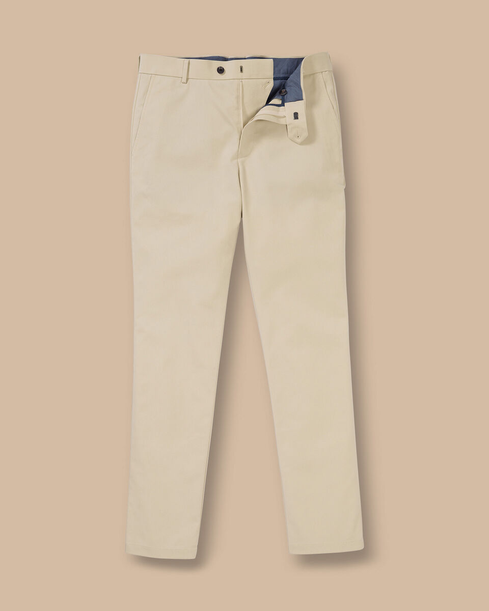 Ultimate Non-Iron Chinos - Stone | Charles Tyrwhitt