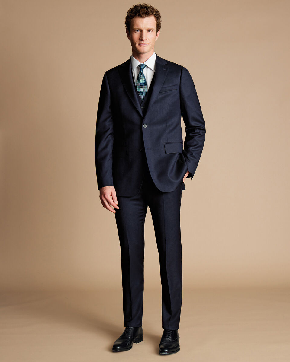 Italian Luxury Suit - Dark Navy | Charles Tyrwhitt