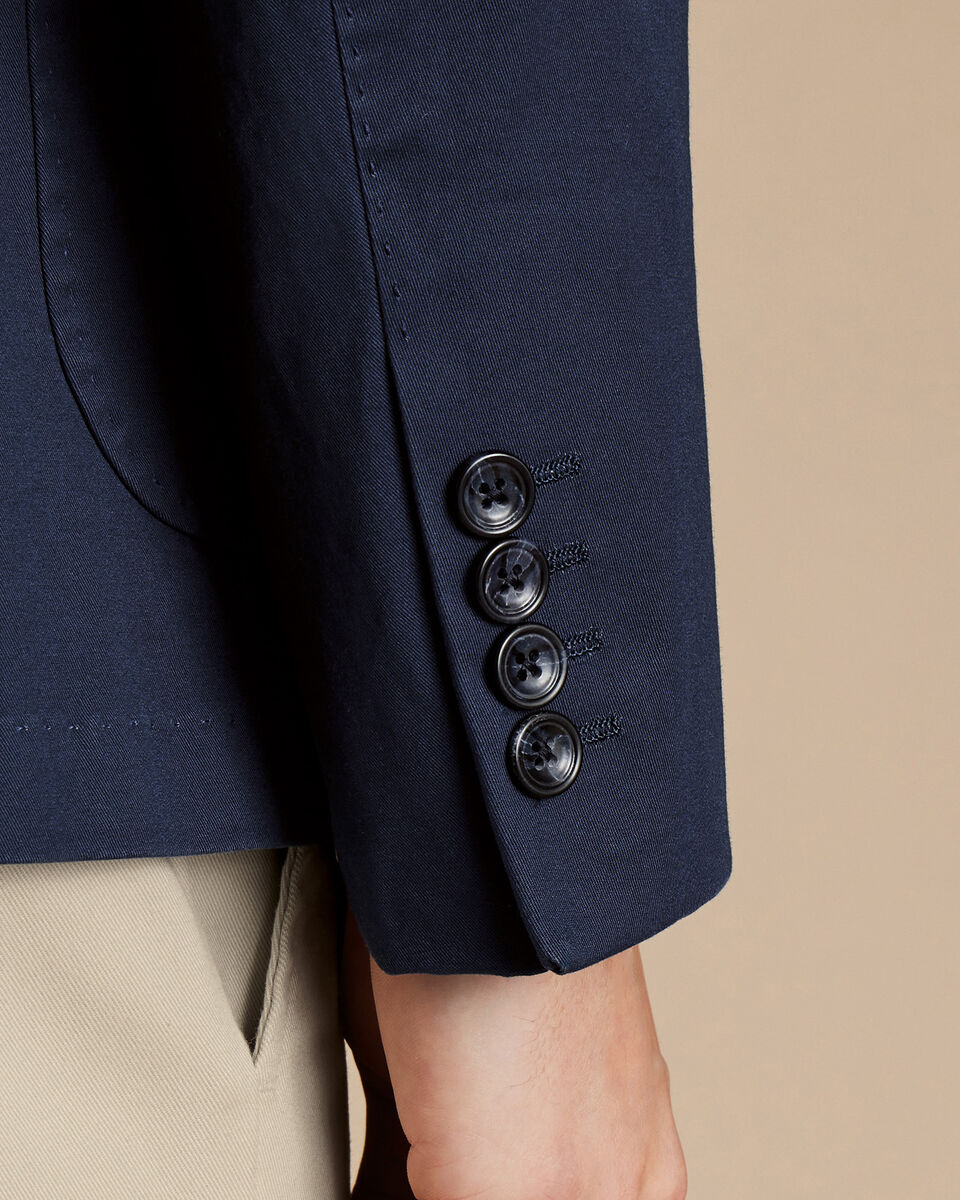 Cotton Stretch Jacket - Navy | Charles Tyrwhitt