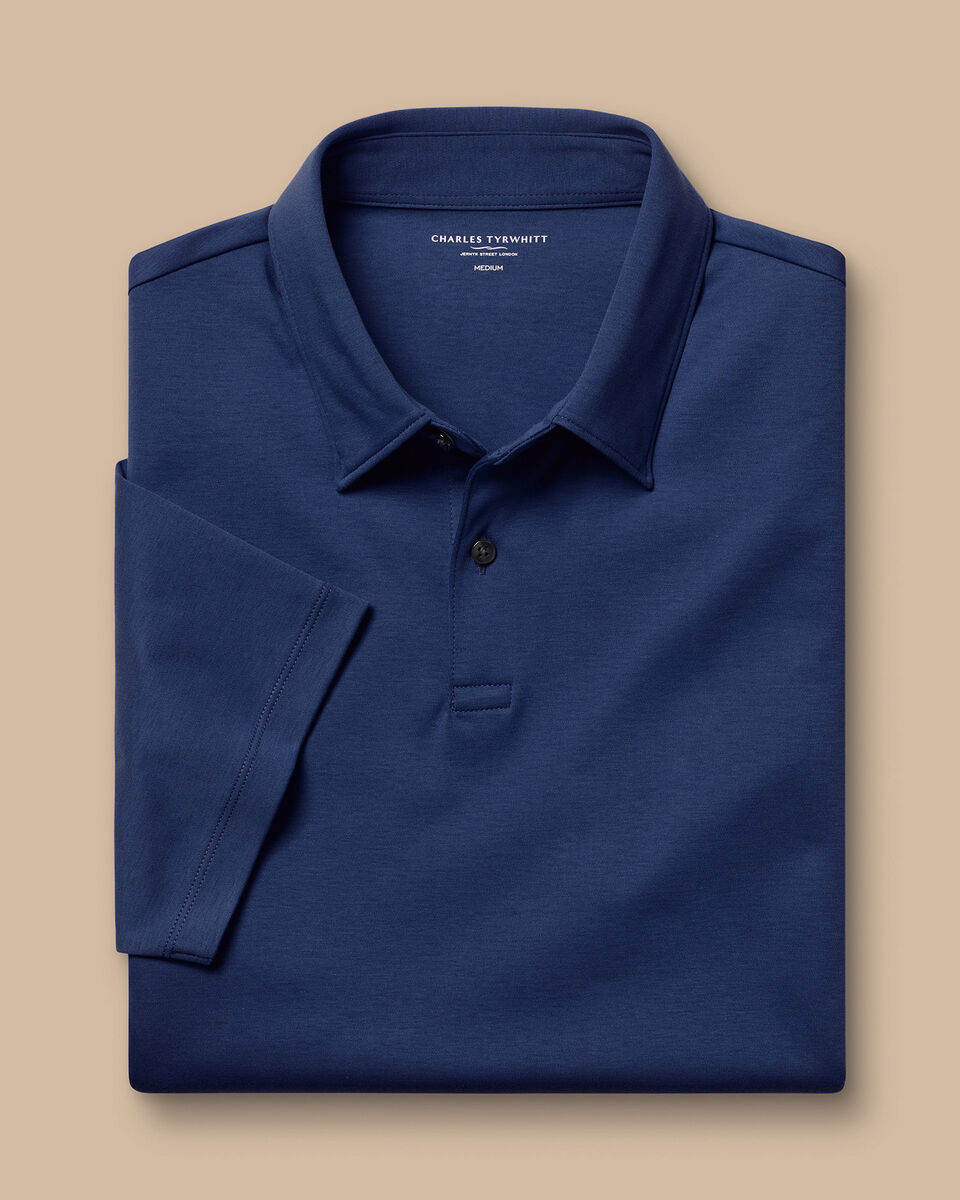 Smart Jersey Polo - French Blue | Charles Tyrwhitt