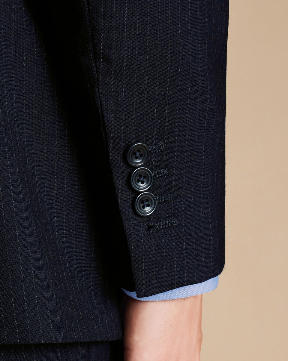 Ultimate Performance Stripe Suit Jacket - Dark Navy | Charles Tyrwhitt