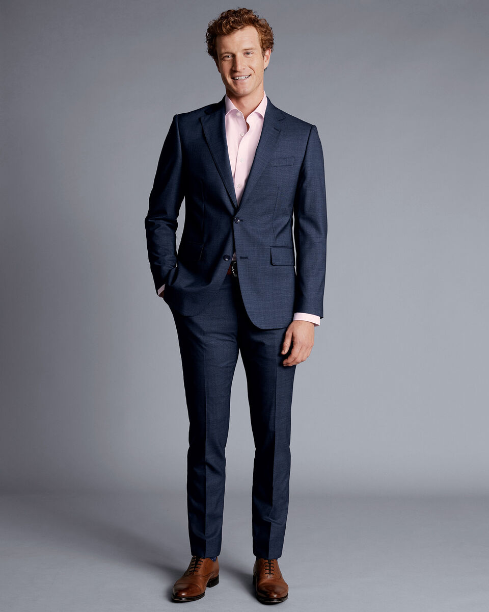 Textured Suit - Denim Blue | Charles Tyrwhitt