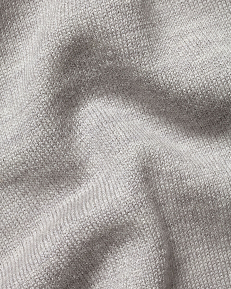 Merino V-Neck Jumper - Silver | Charles Tyrwhitt