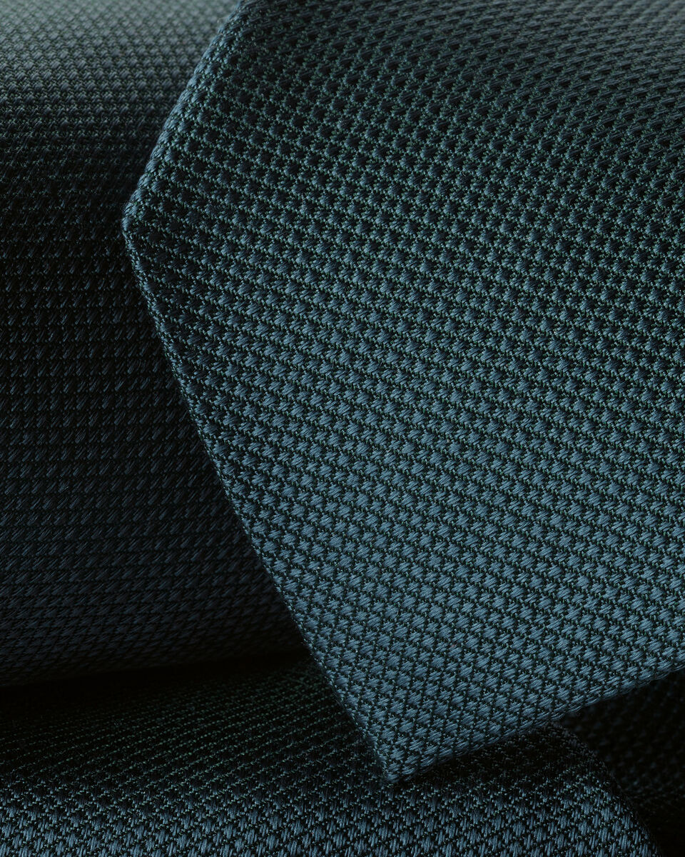 Schmutzabweisende Krawatte aus Seide - Grün | Charles Tyrwhitt