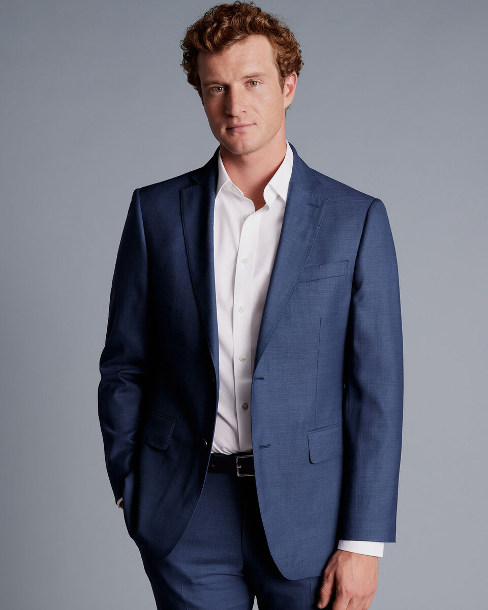 Sharkskin Suit - Ocean Blue | Charles Tyrwhitt