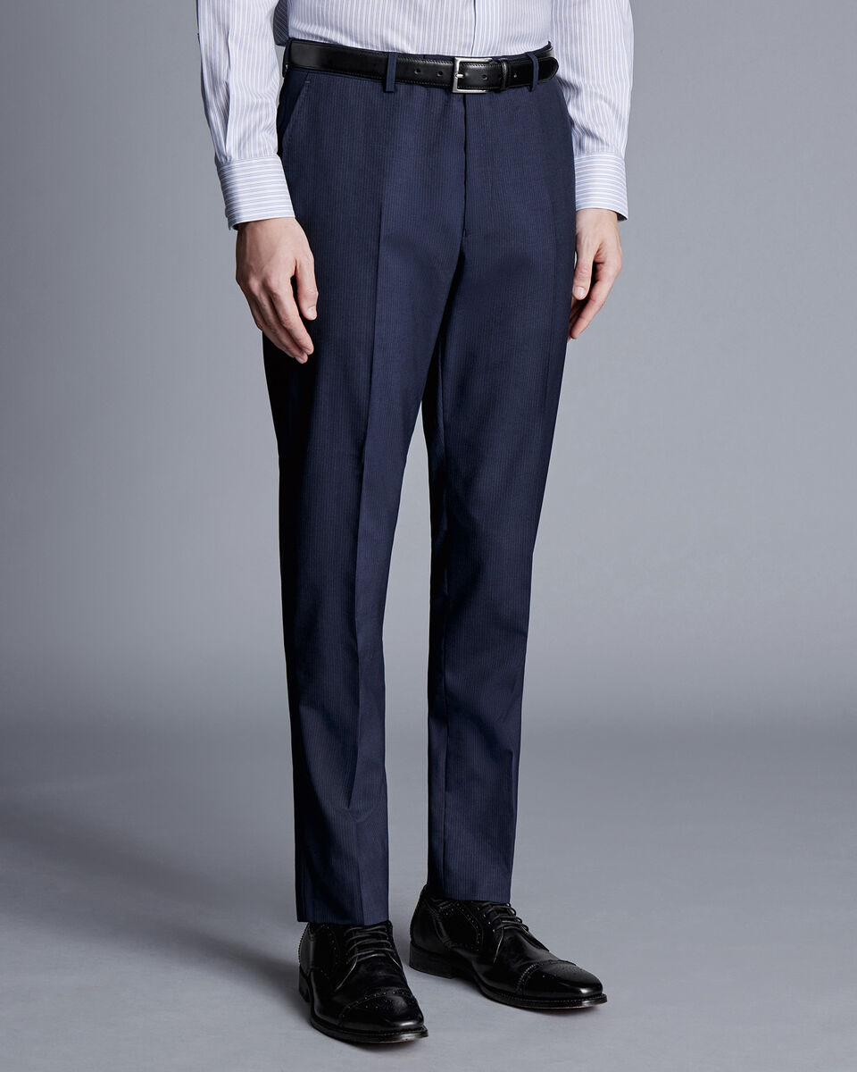 Micro Stripe Suit - Navy | Charles Tyrwhitt