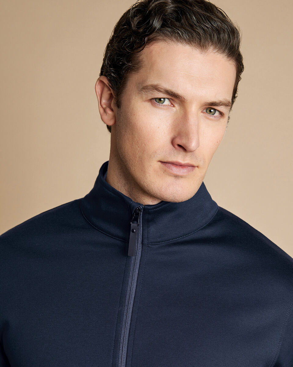Performance Funnel Neck Jacket - Navy | Charles Tyrwhitt