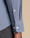 Button-Down Collar Non-Iron Stretch Poplin Mini Gingham Check Shirt ...