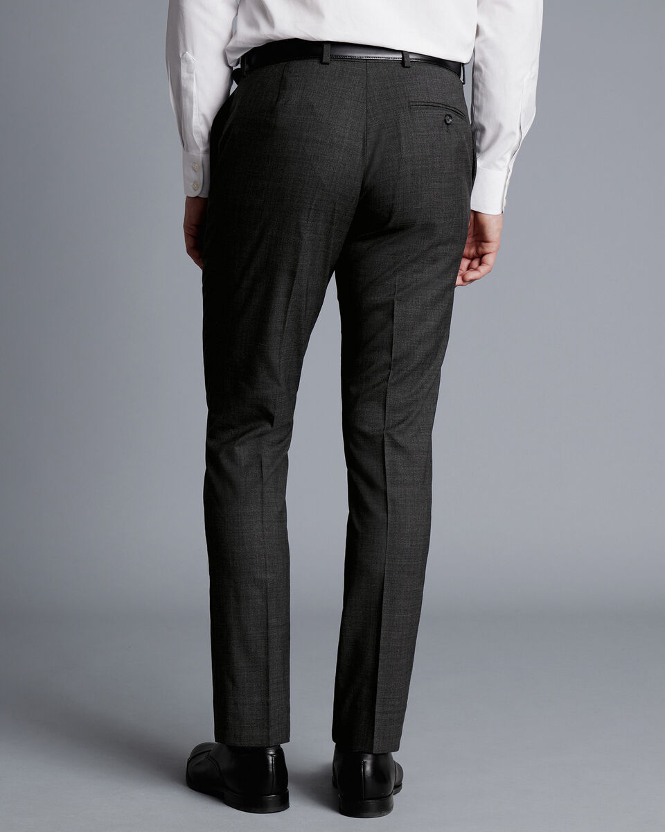 Texture Suit Pants - Grey | Charles Tyrwhitt
