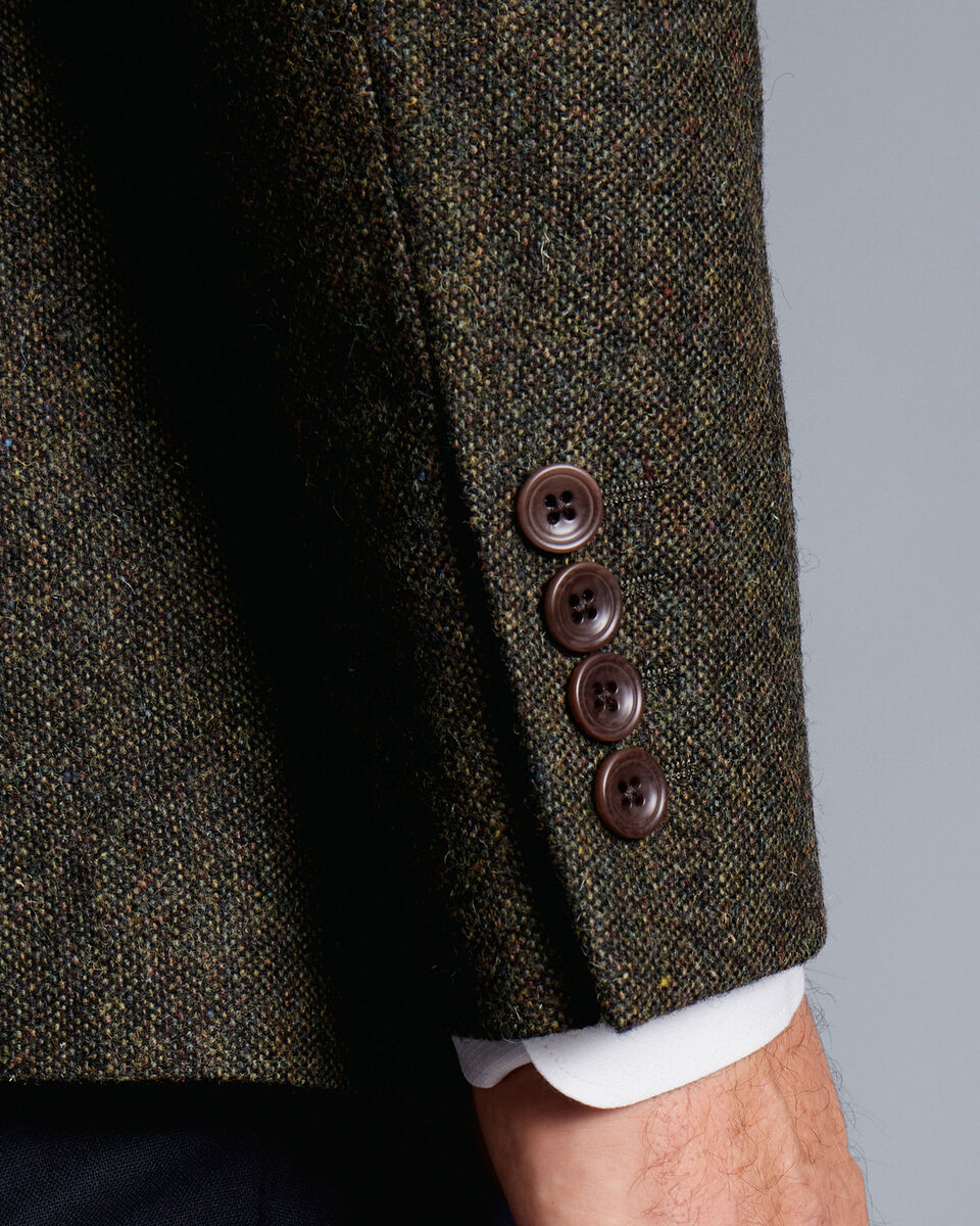 Textured Wool Jacket - Forest Green | Charles Tyrwhitt
