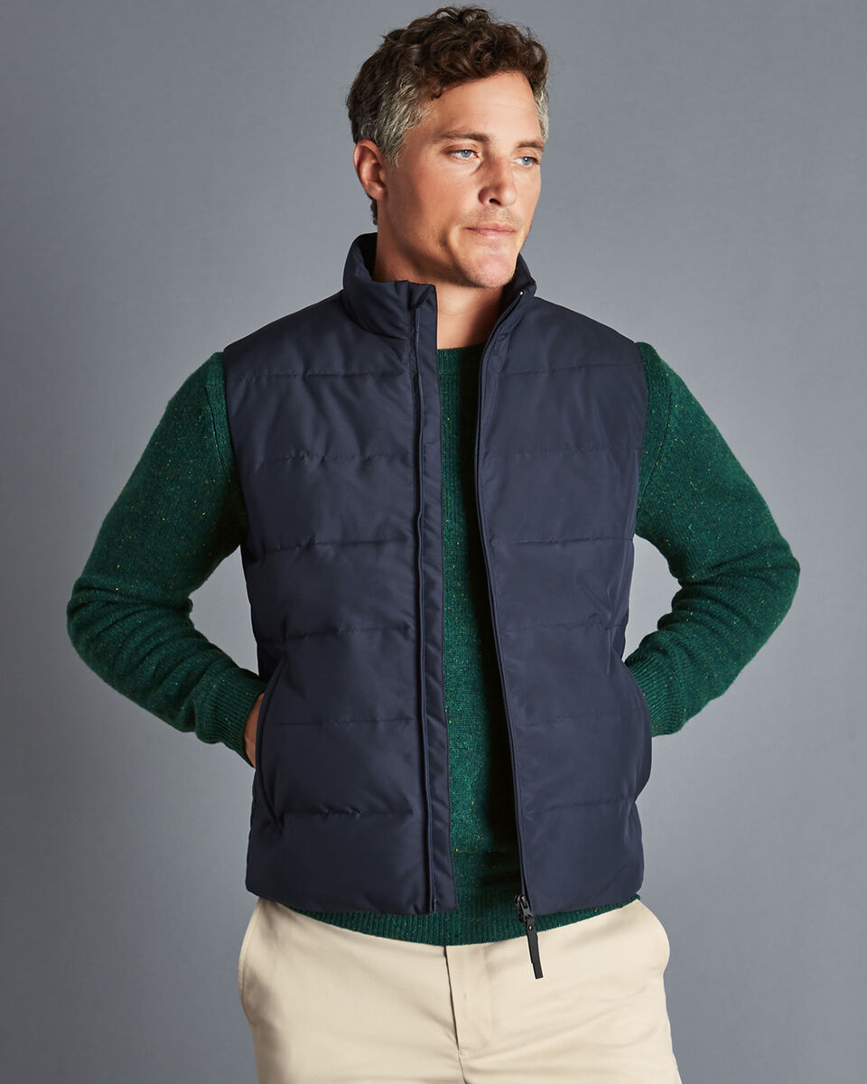 Quilted Gilet - Navy | Charles Tyrwhitt