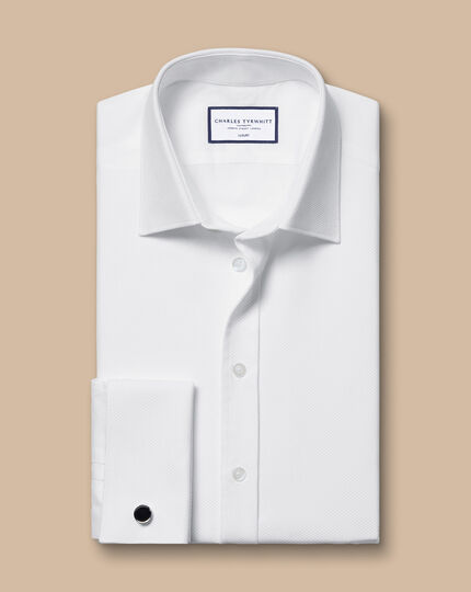 Classic Collar Marcella Bib Tuxedo Shirt - White | Charles Tyrwhitt