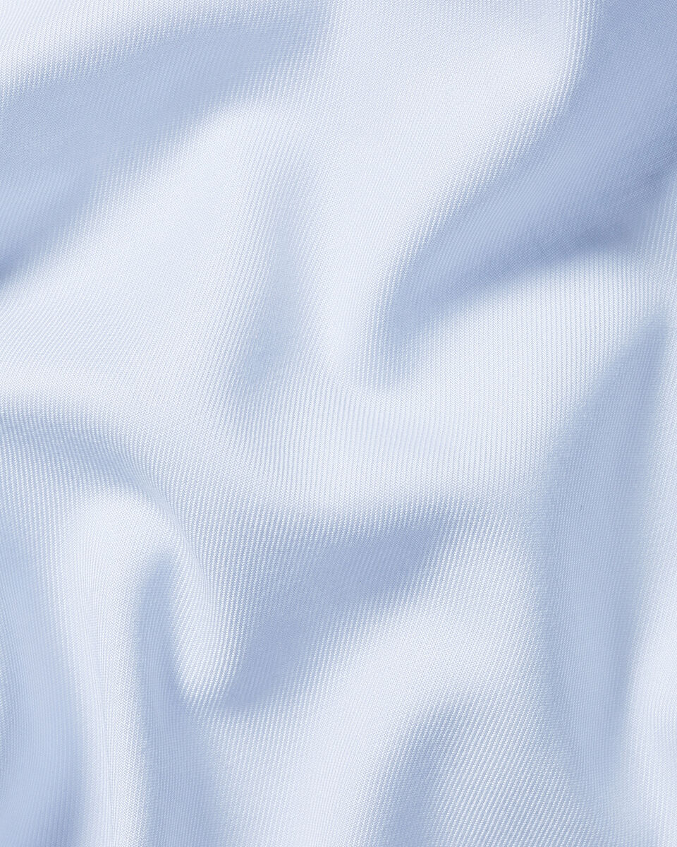 Non-Iron Stretch Printed Trim Shirt - Sky Blue | Charles Tyrwhitt