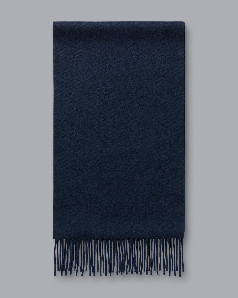 Cashmere Scarf - Navy | Charles Tyrwhitt
