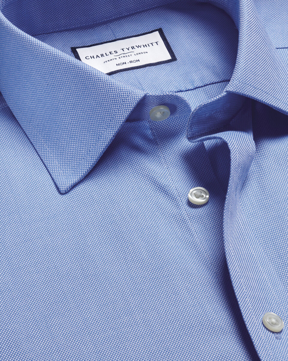 Non-Iron Royal Oxford Shirt - Ocean Blue | Charles Tyrwhitt