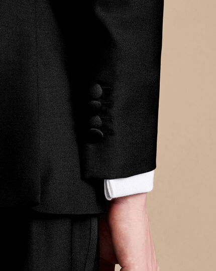 Peak Lapel Tuxedo Dinner Suit - Black | Charles Tyrwhitt