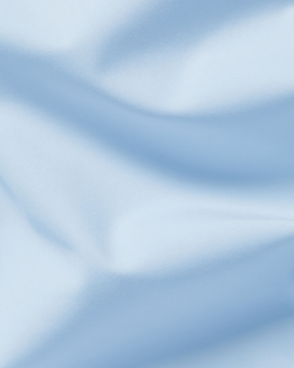 Non-Iron Stretch Poplin Shirt - Sky Blue | Charles Tyrwhitt