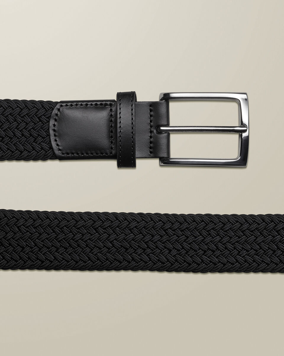 Casual Stretch Belt - Black | Charles Tyrwhitt