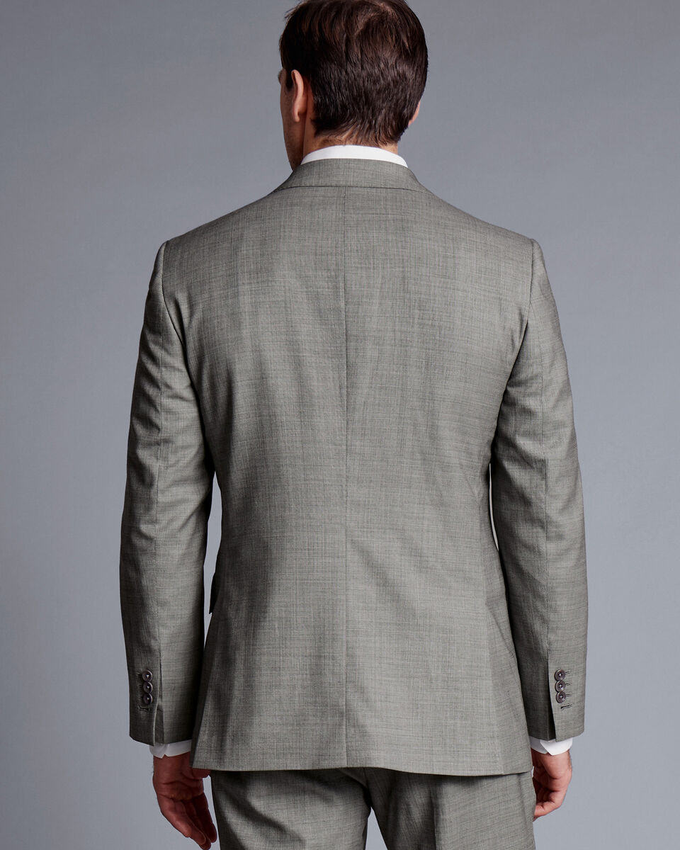 Sharkskin Suit Jacket - Light Gray | Charles Tyrwhitt