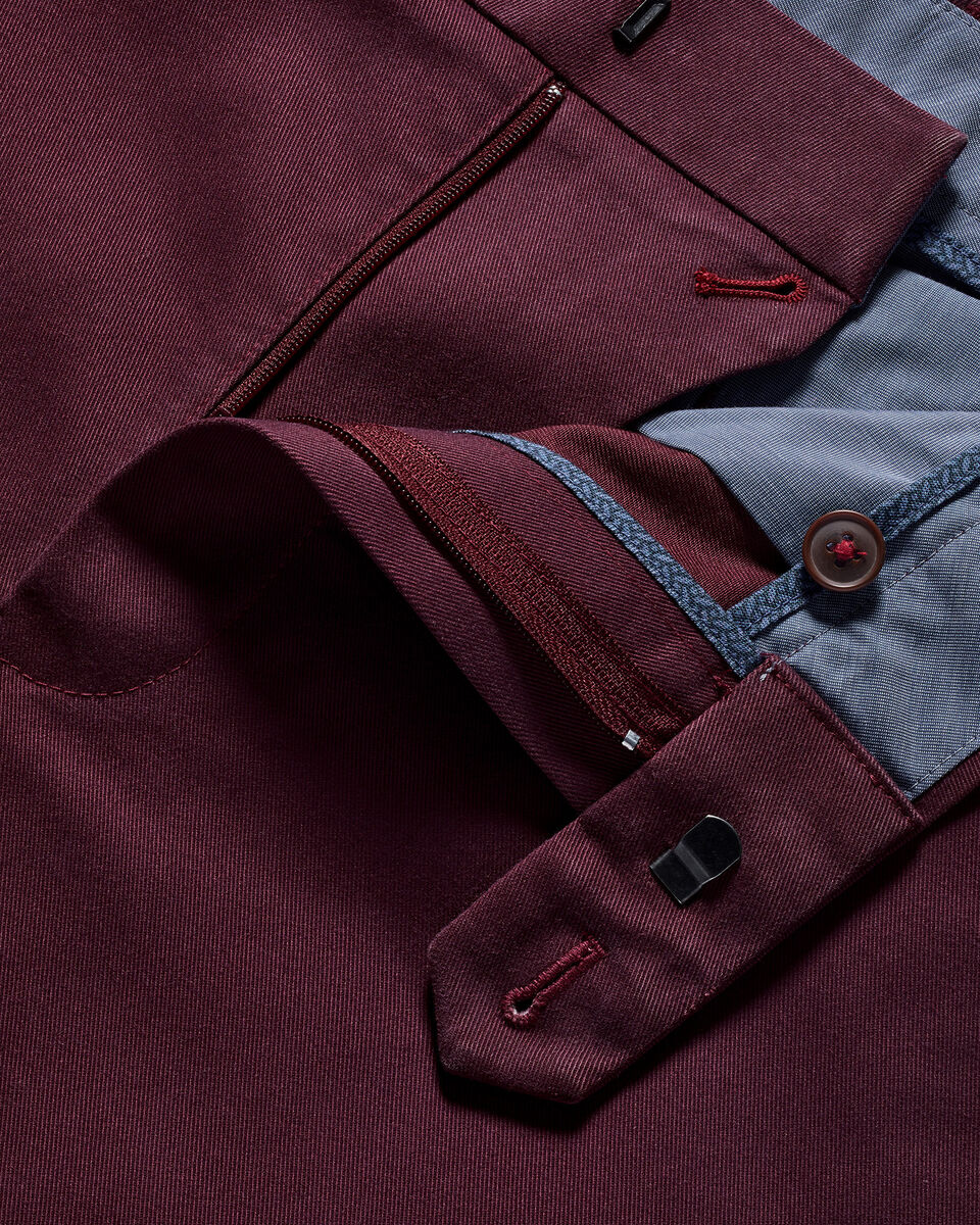 Ultimate Non-Iron Chinos - Wine Red | Charles Tyrwhitt