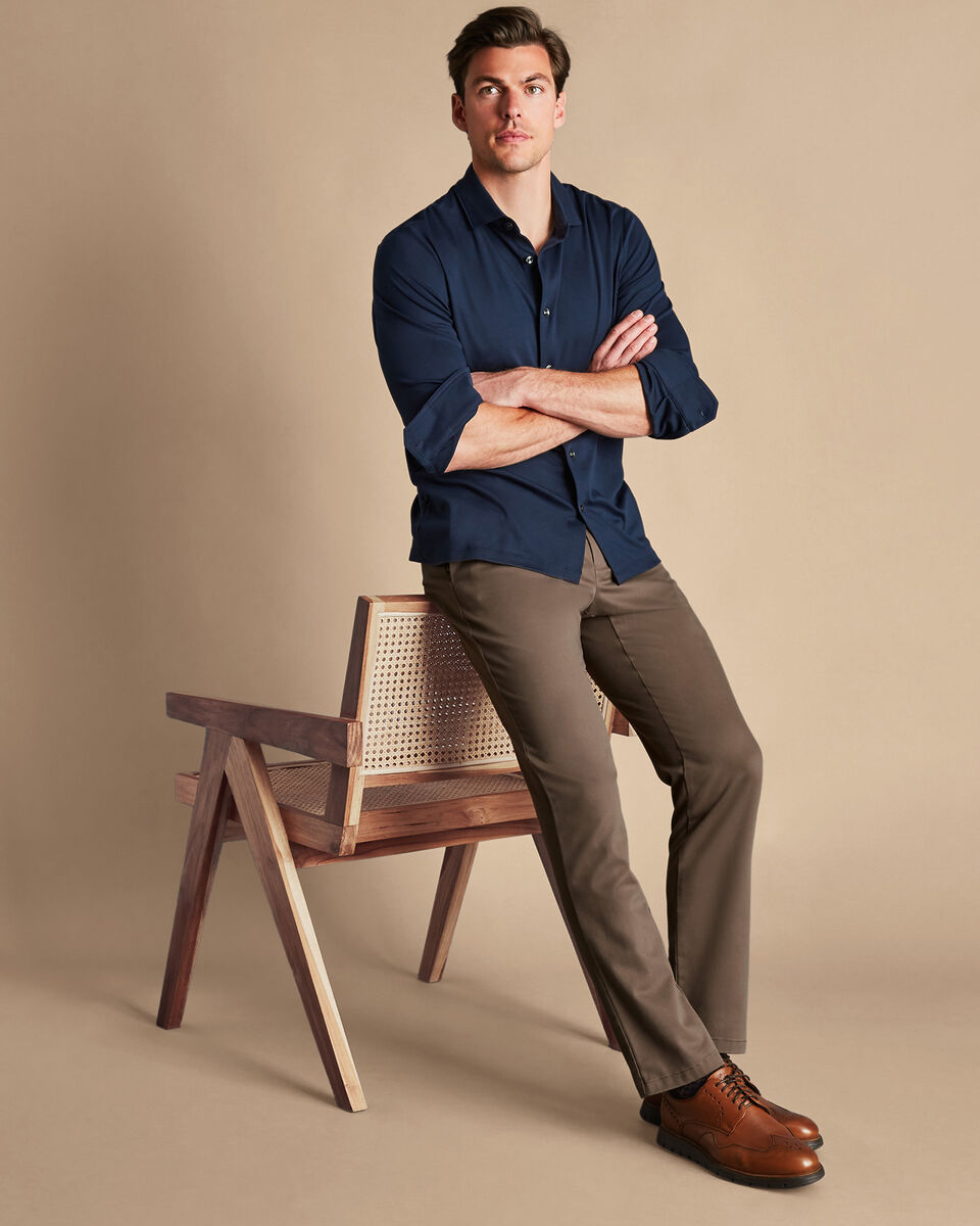 Ultimate Non-Iron Chinos - Mocha | Charles Tyrwhitt