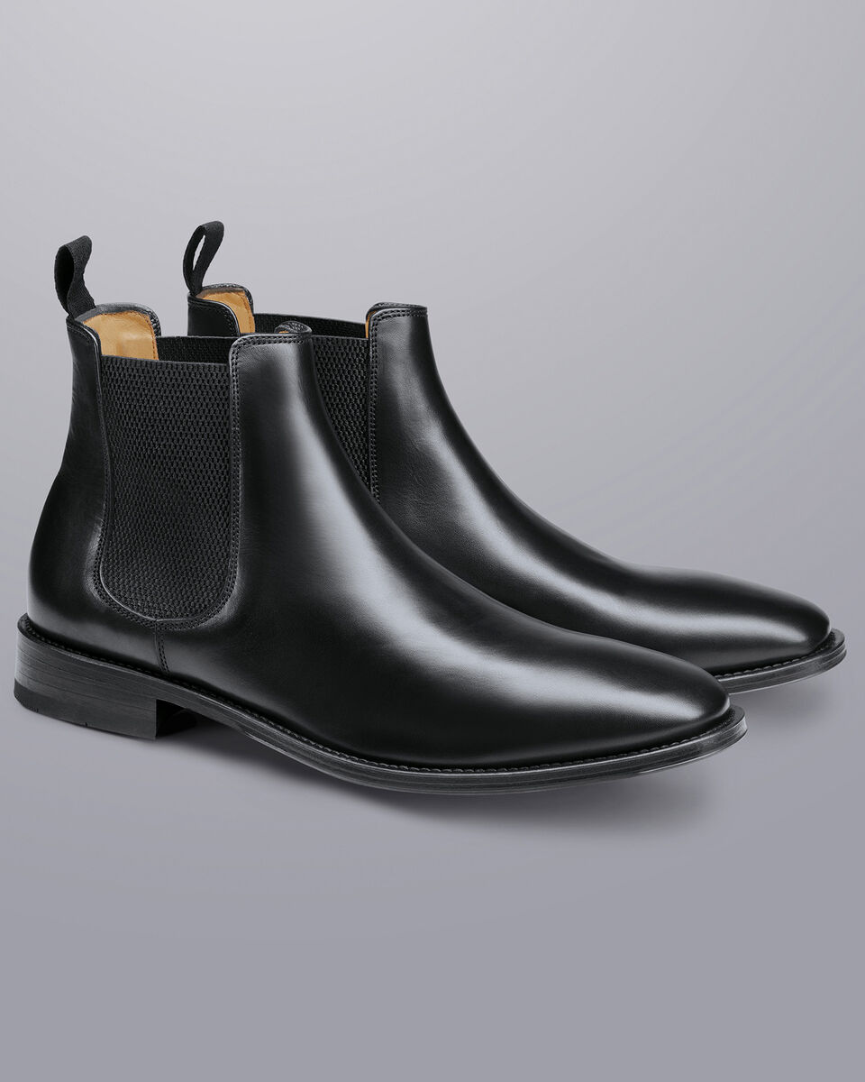 Leather Chelsea Boots - Black | Charles Tyrwhitt