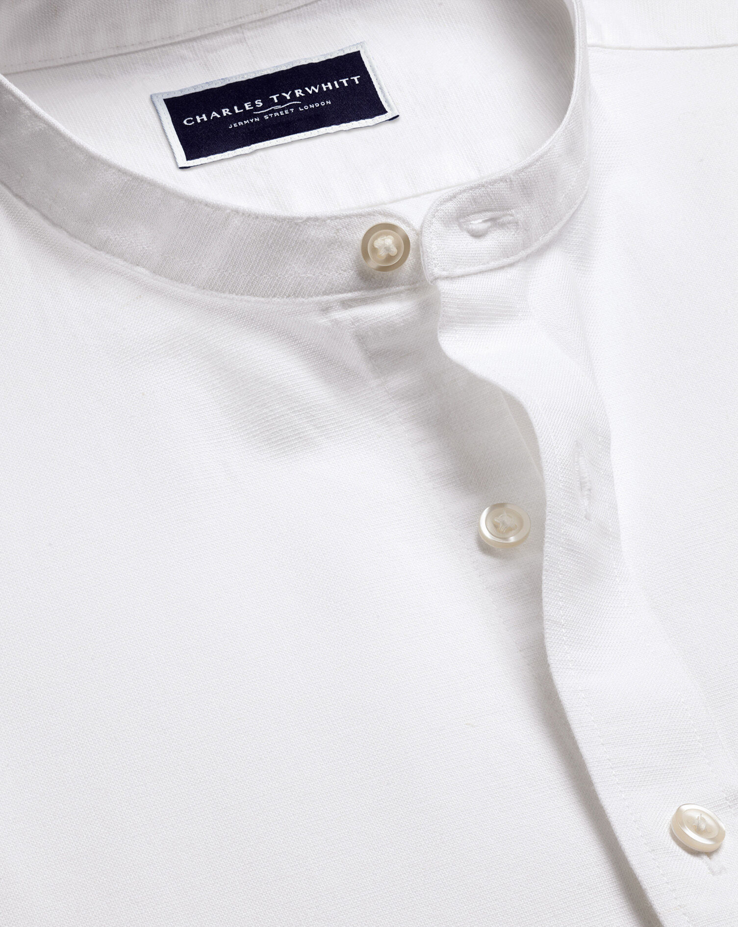 Men's Grandad Collar Shirts | Collarless Shirts | Charles Tyrwhitt