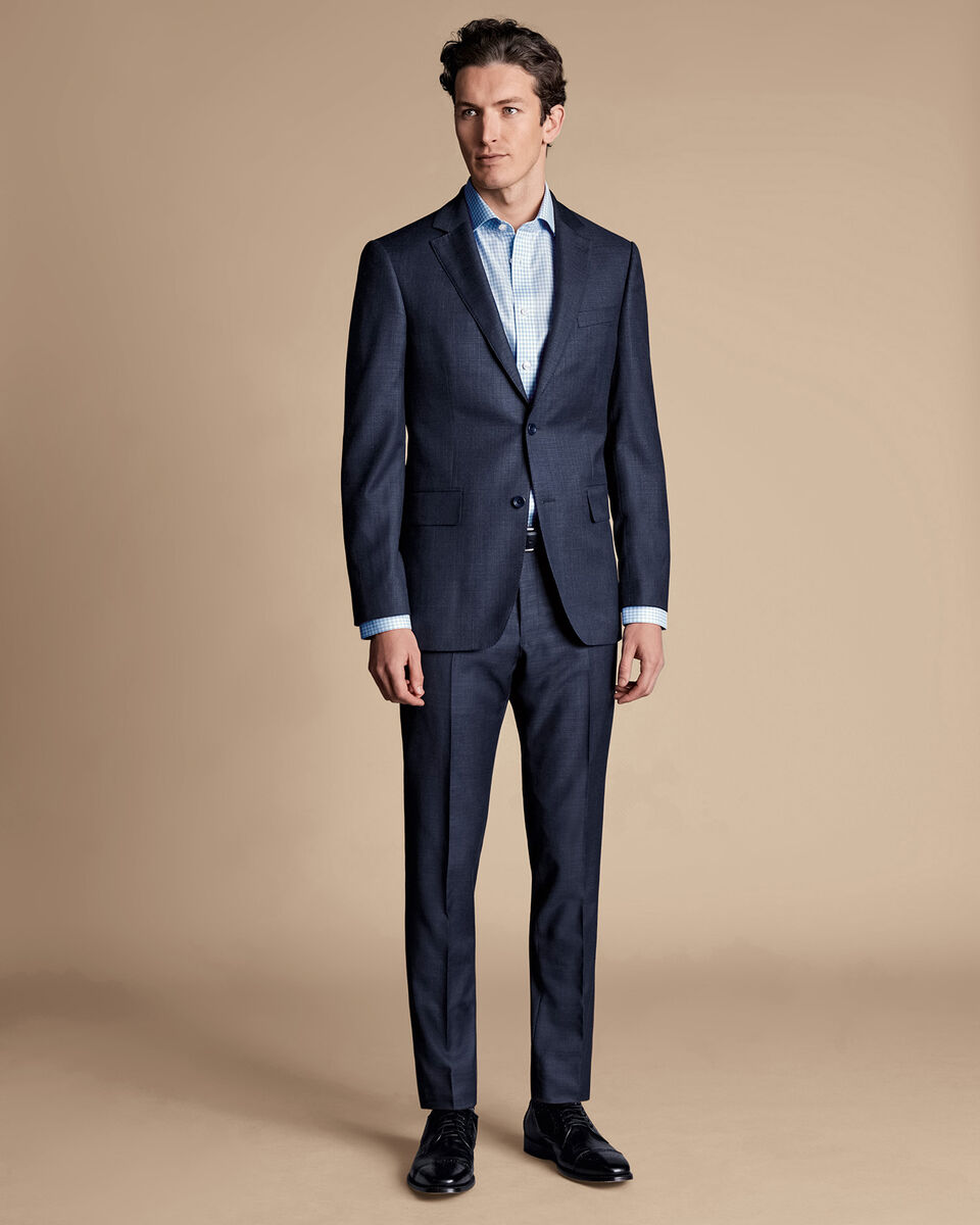 Italian Luxury Suit Jacket - Denim Blue | Charles Tyrwhitt