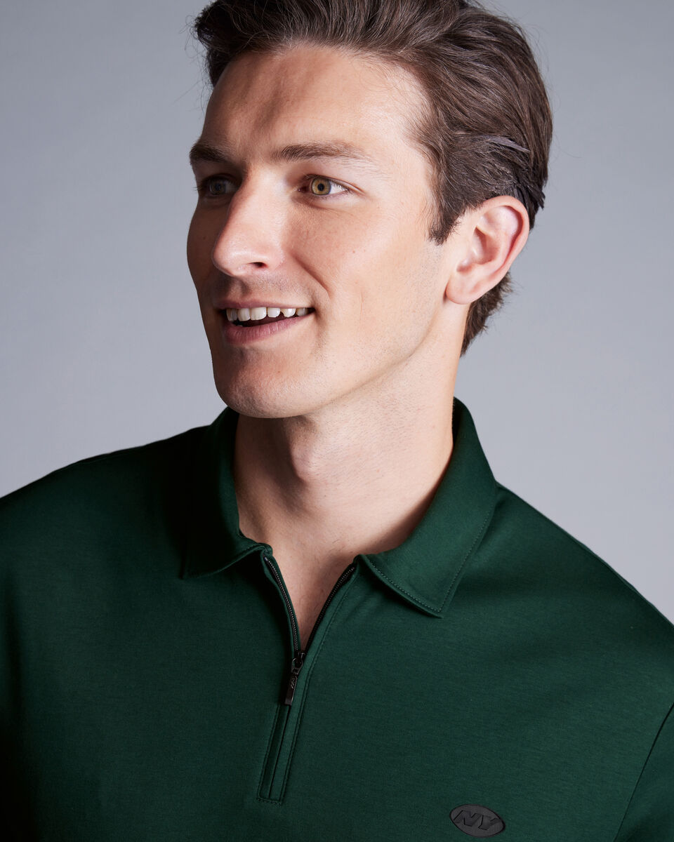 New York Jets Jersey Polo - Dark Green | Charles Tyrwhitt