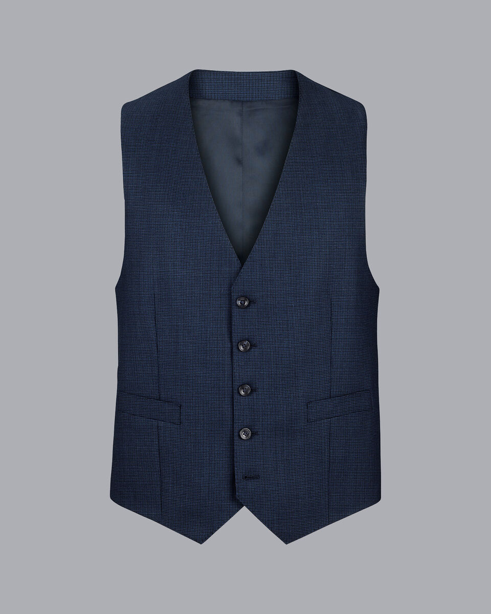 Micro Check Suit - Ink Blue | Charles Tyrwhitt