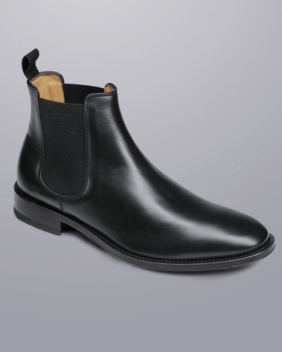Leather Chelsea Boots - Black | Charles Tyrwhitt