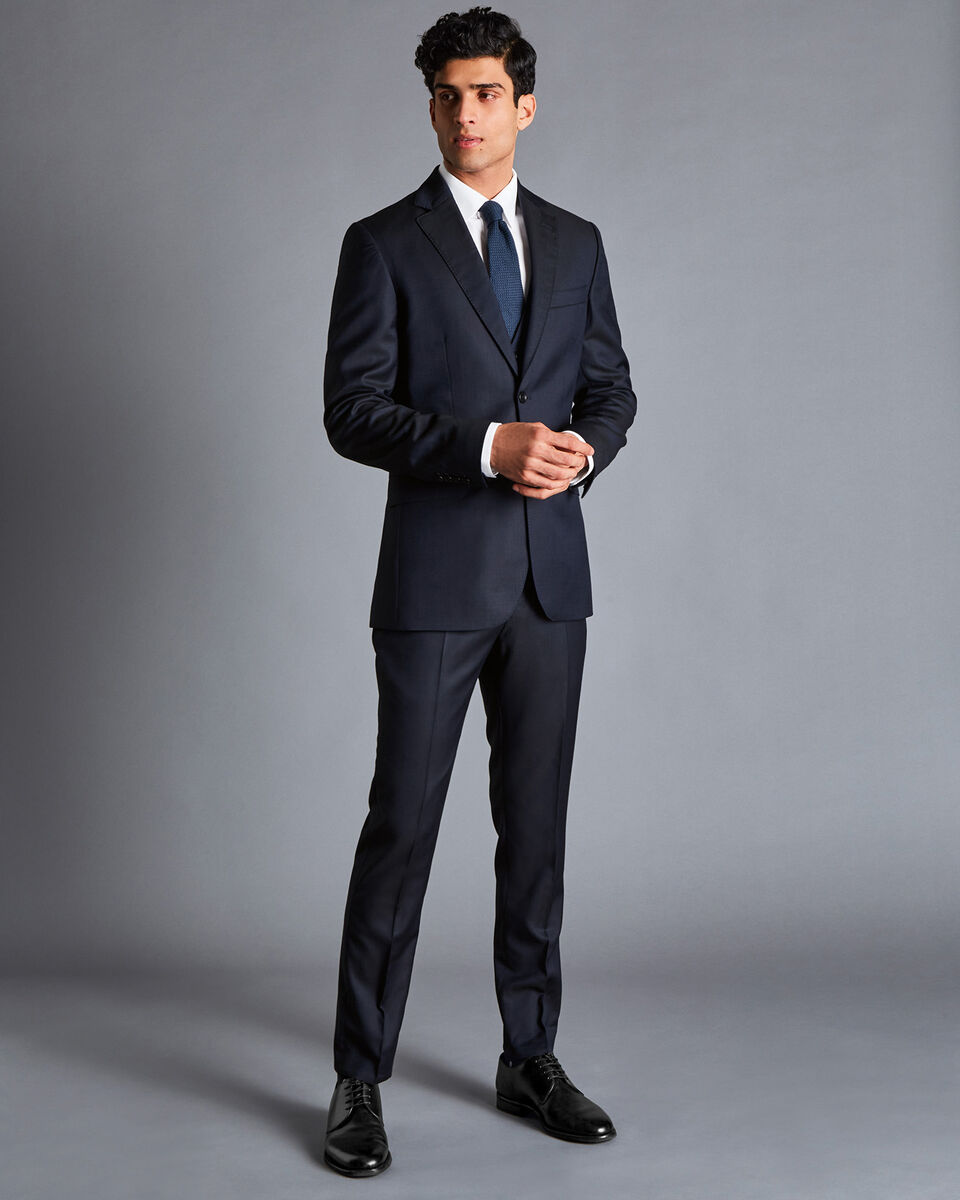 Italian Luxury Suit Jacket - Dark Navy | Charles Tyrwhitt
