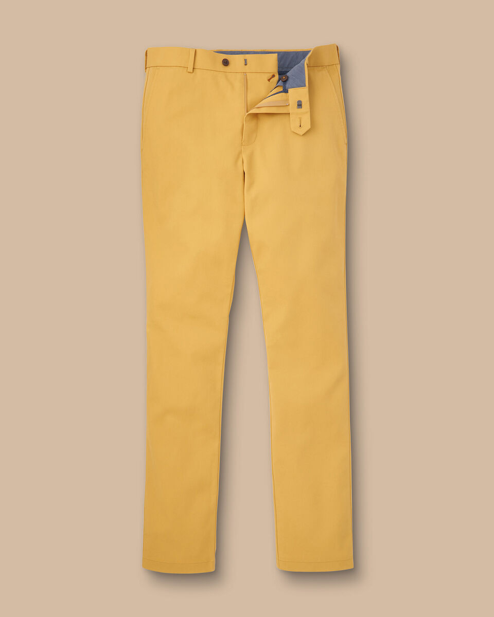 Ultimate Non-Iron Chinos - Yellow | Charles Tyrwhitt