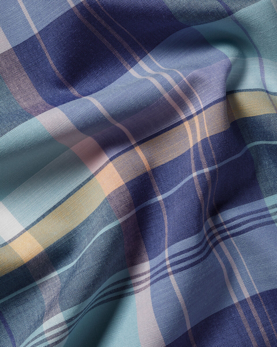 Niet Strijken Stretch Poplin Slub Overhemd Met Korte Mouwen - Spearmint ...