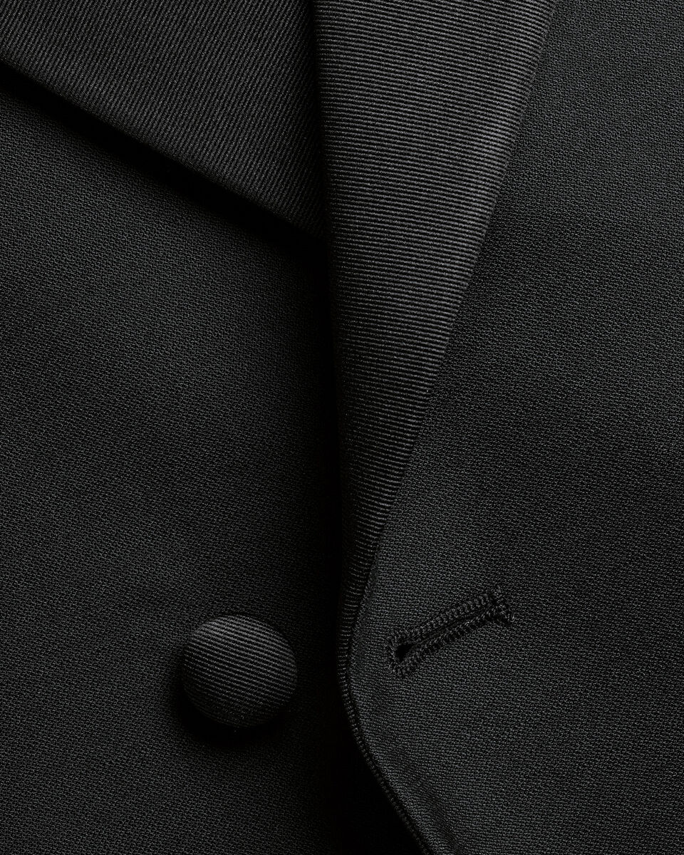 Double Breasted Tuxedo Jacket - Black | Charles Tyrwhitt