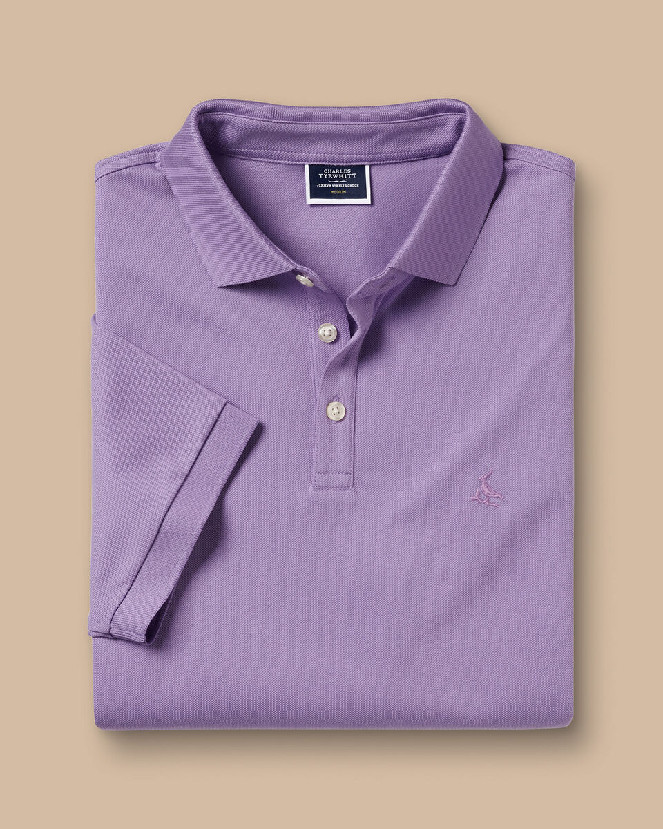 Tyrwhitt Pique Polo - Lilac Purple | Charles Tyrwhitt