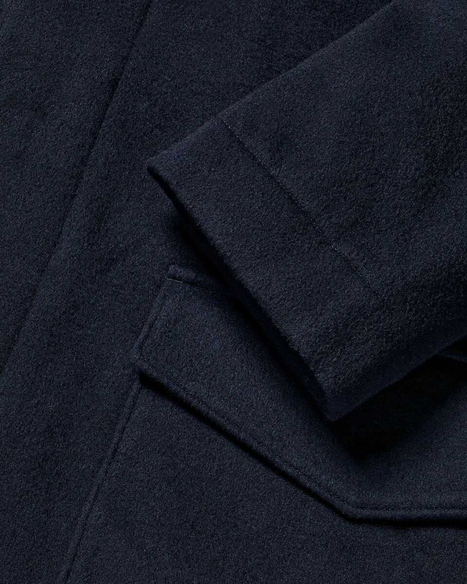 Wool Car Coat - Navy | Charles Tyrwhitt