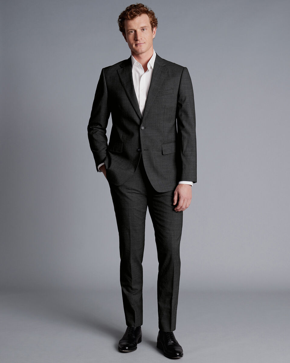 Textured Suit - Grey | Charles Tyrwhitt