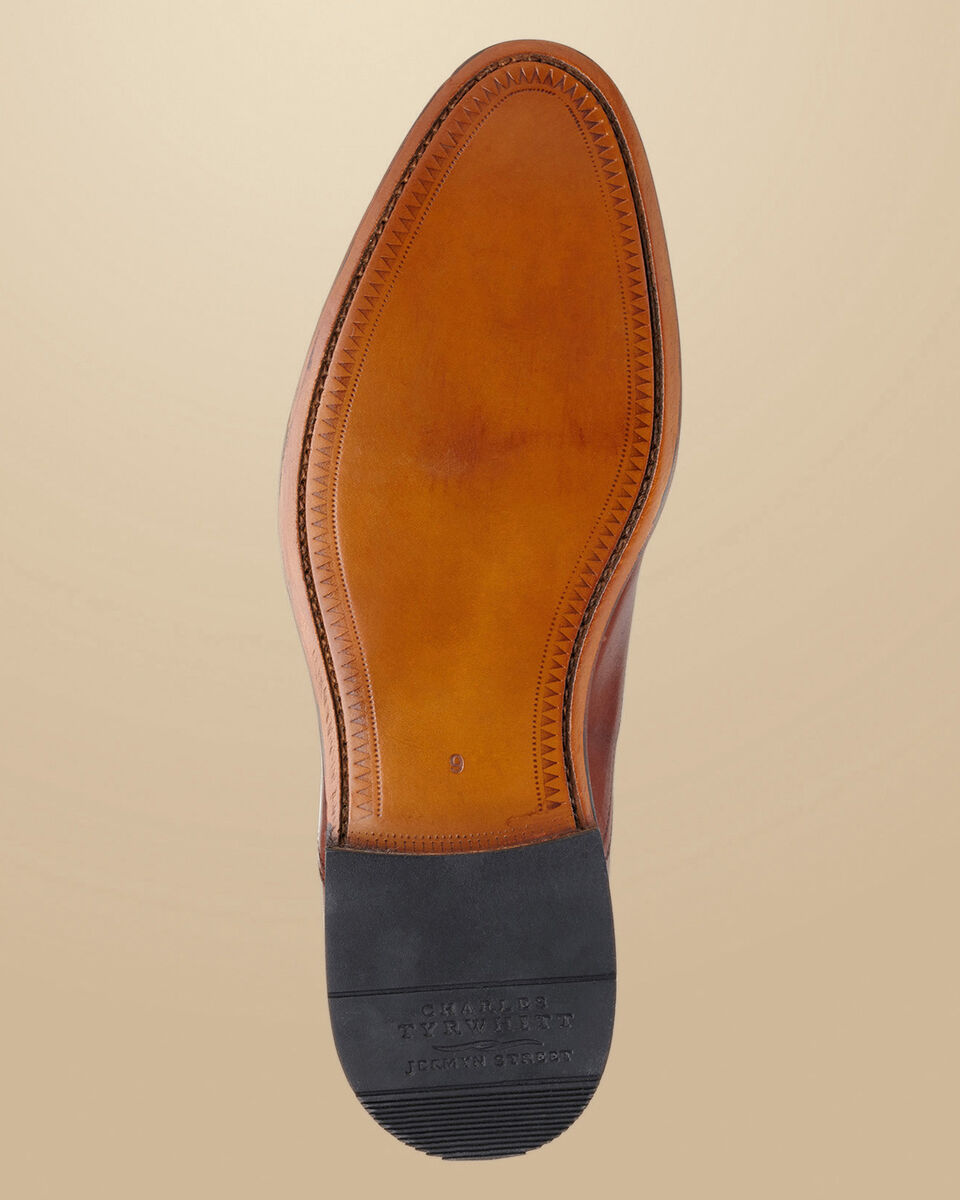 Leather Oxford Shoes - Chestnut Brown | Charles Tyrwhitt