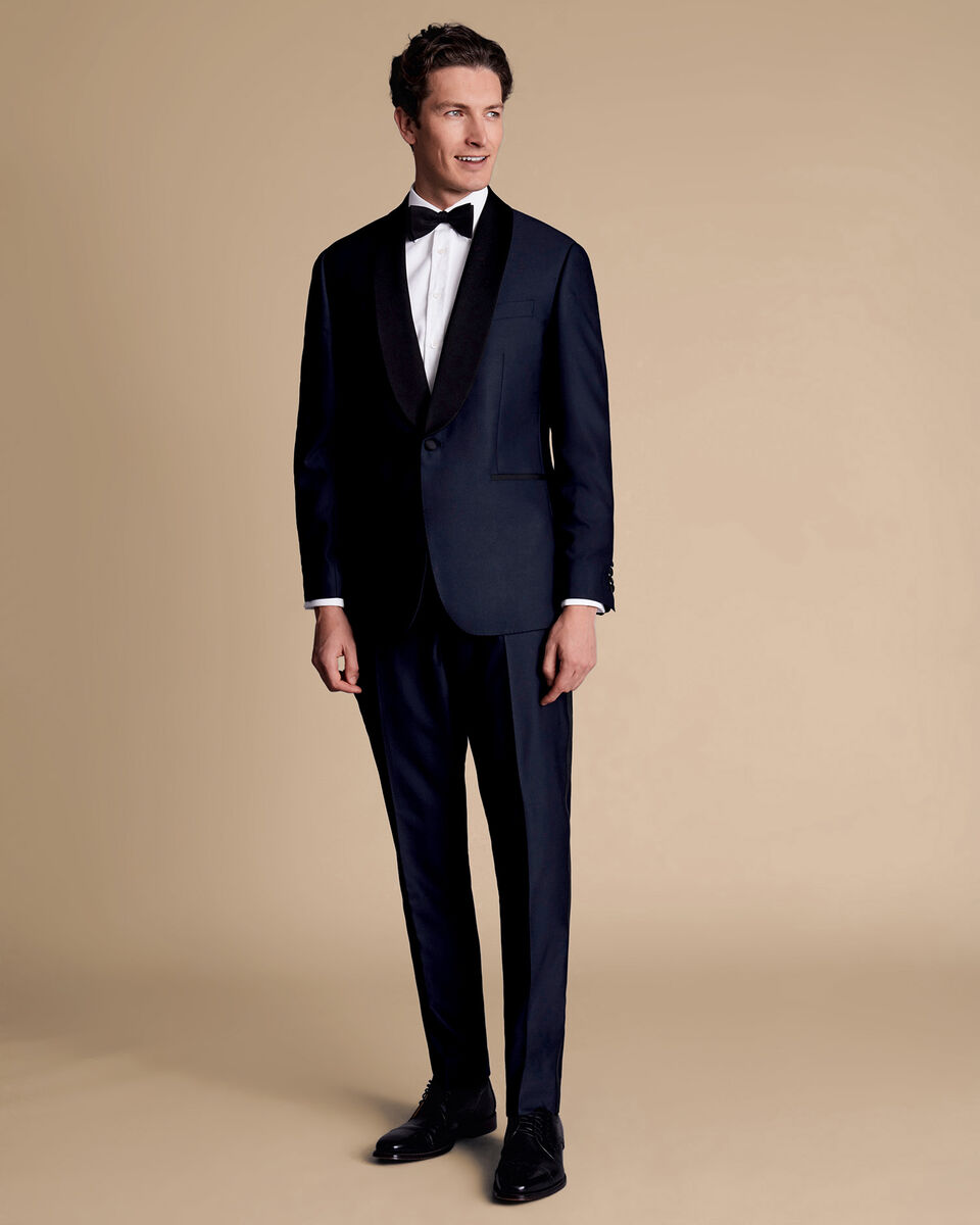 Shawl Lapel Tuxedo Jacket - Dark Navy | Charles Tyrwhitt