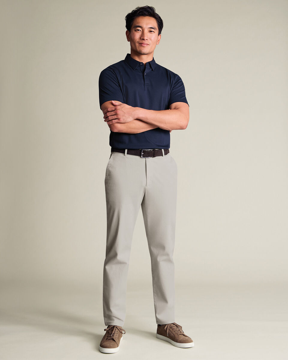 Washed Chinos - Silver Grey | Charles Tyrwhitt