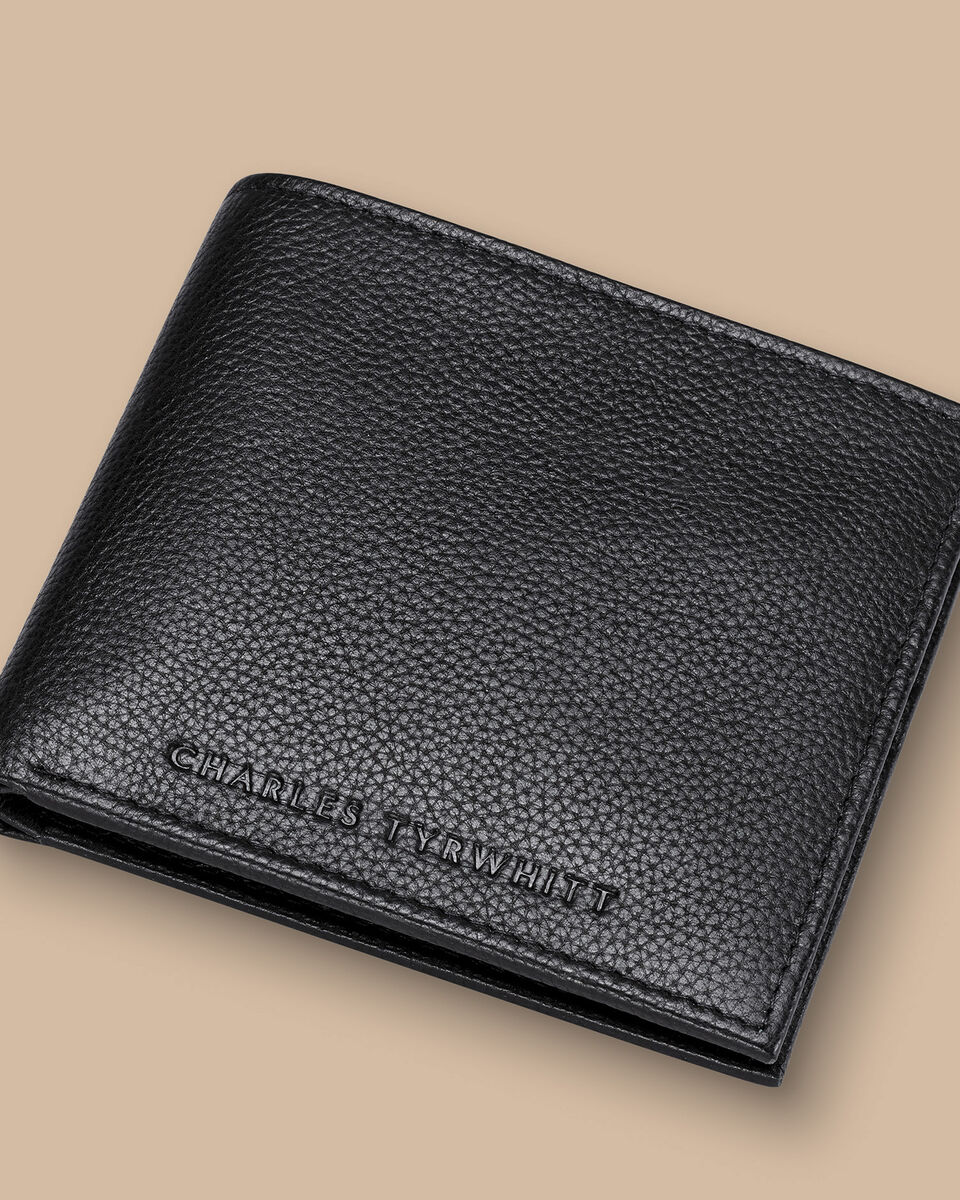 Grain Leather Wallet - Black | Charles Tyrwhitt