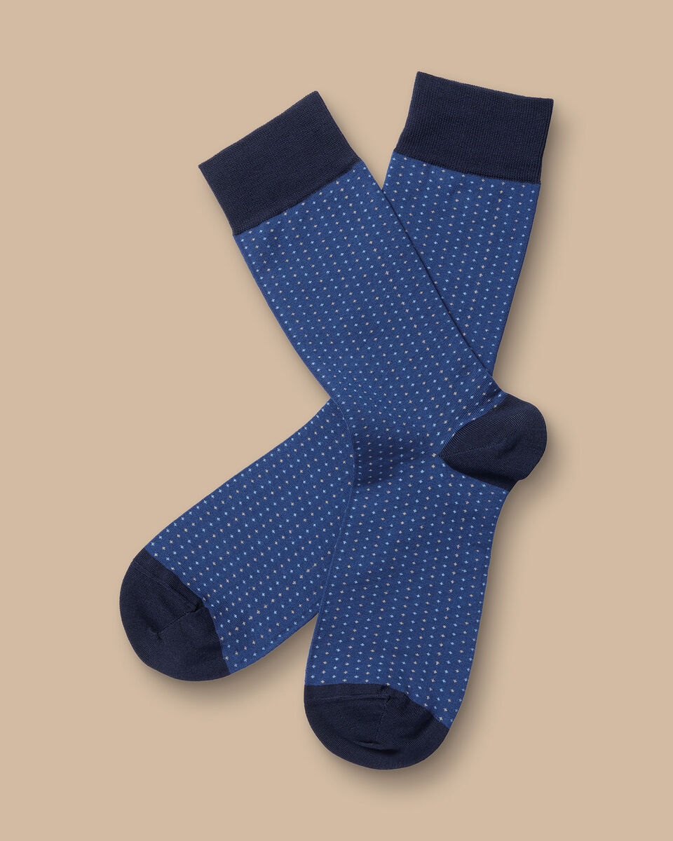 Spot Socks - Cobalt Blue | Charles Tyrwhitt
