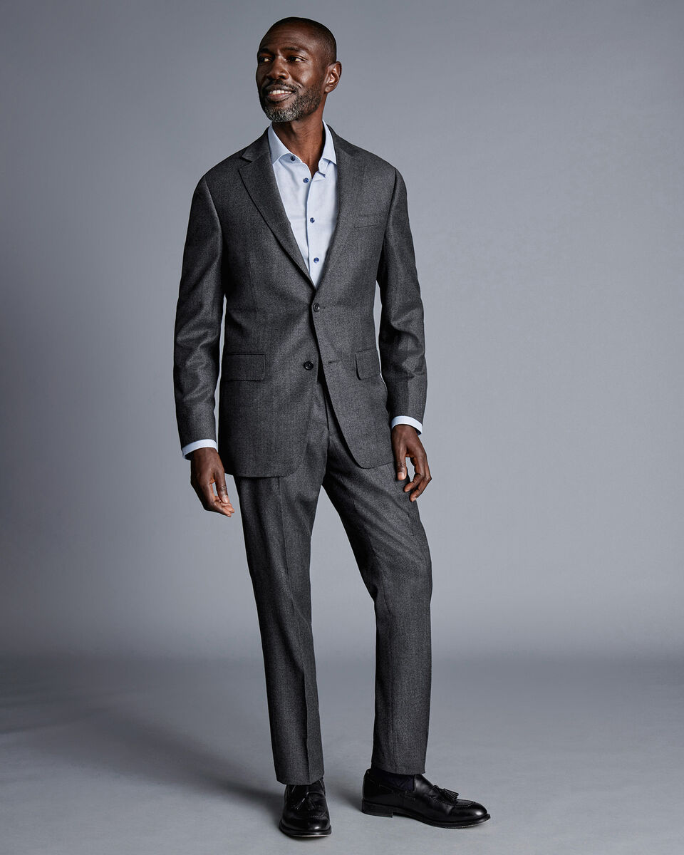 Italian Pindot Suit - Grey | Charles Tyrwhitt