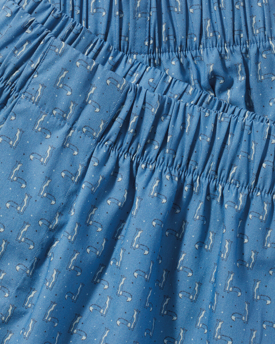 Fox Print Woven Boxers - Ocean Blue | Charles Tyrwhitt