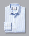 Non-Iron Twill Stripe Shirt - Cornflower Blue | Charles Tyrwhitt