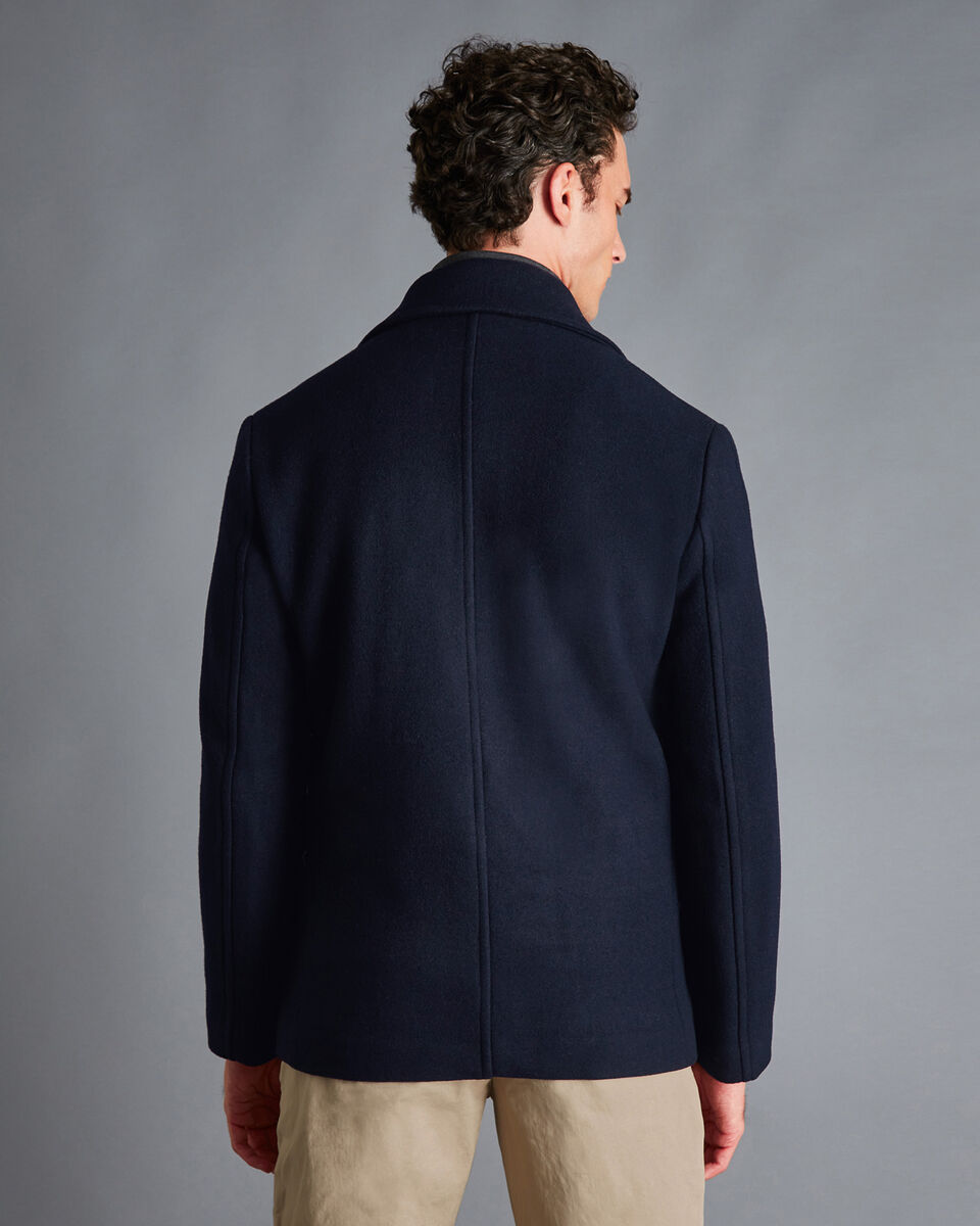 Wool Peacoat - Navy | Charles Tyrwhitt