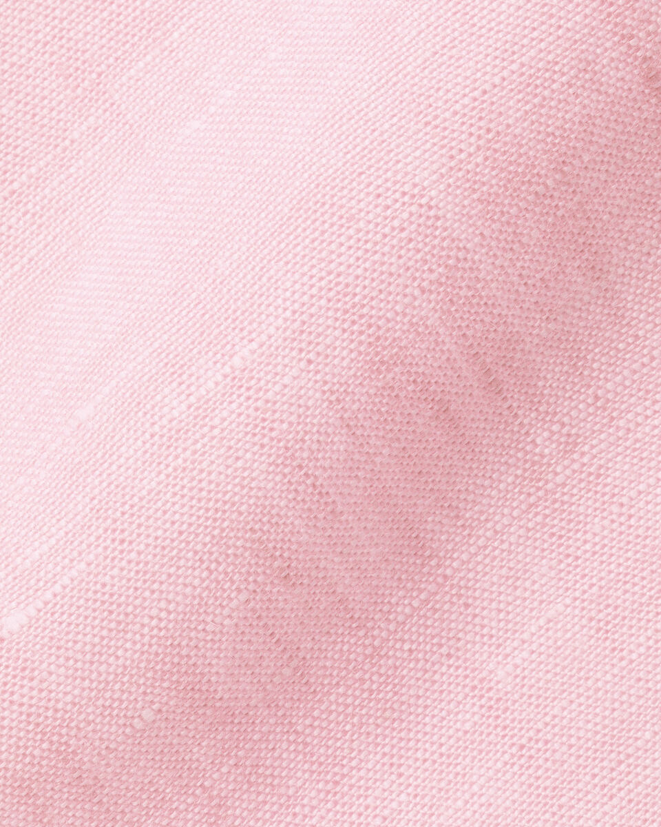 Pure Linen Shirt Short Sleeve - Pink | Charles Tyrwhitt