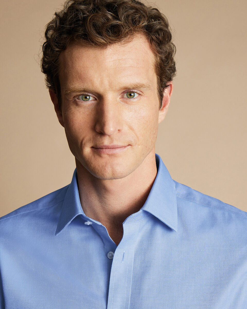 Non-Iron Royal Oxford Shirt - Ocean Blue | Charles Tyrwhitt