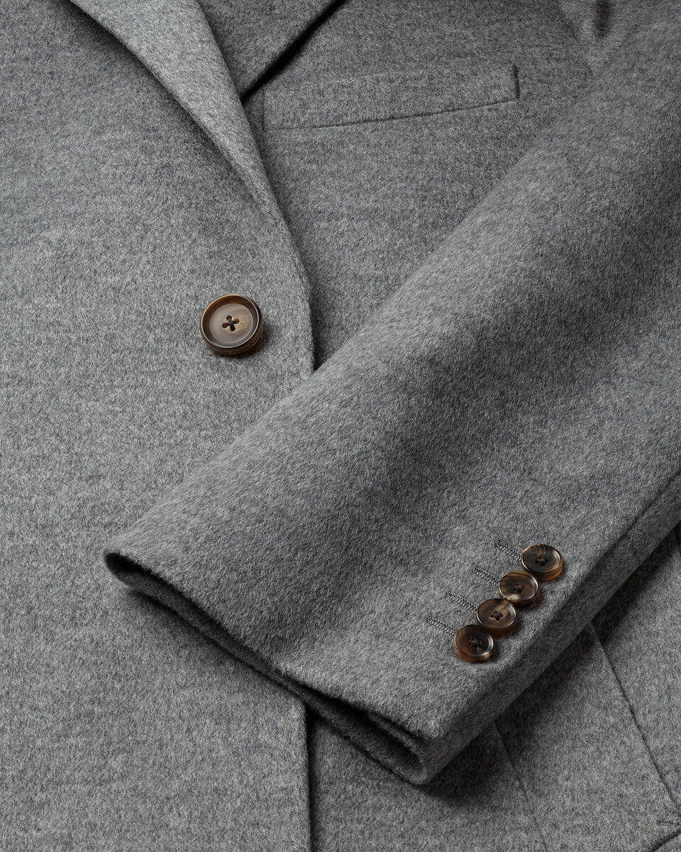 Wool Overcoat - Grey | Charles Tyrwhitt